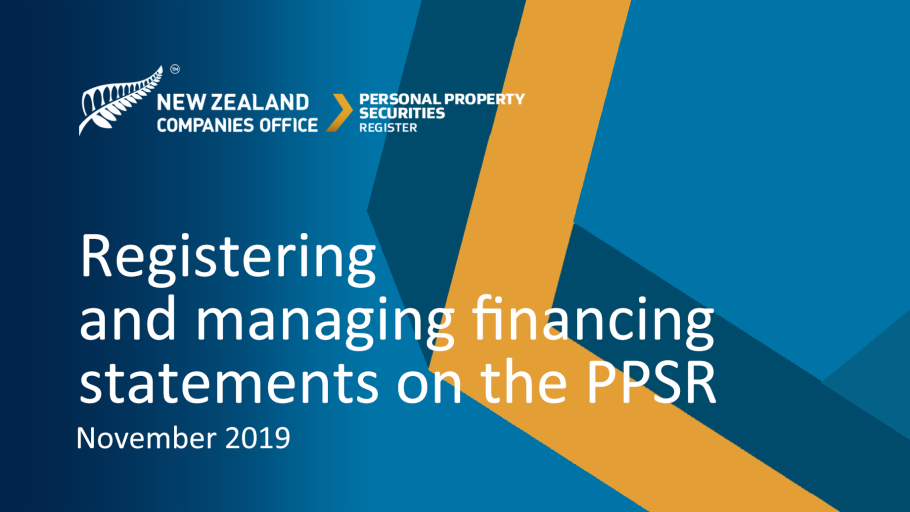 Managing your financing statements | PPS Register